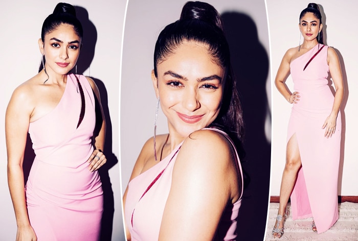 Mrunal Thakur Looks Like Real-Life Barbie Doll in Pink One-Shoulder ...