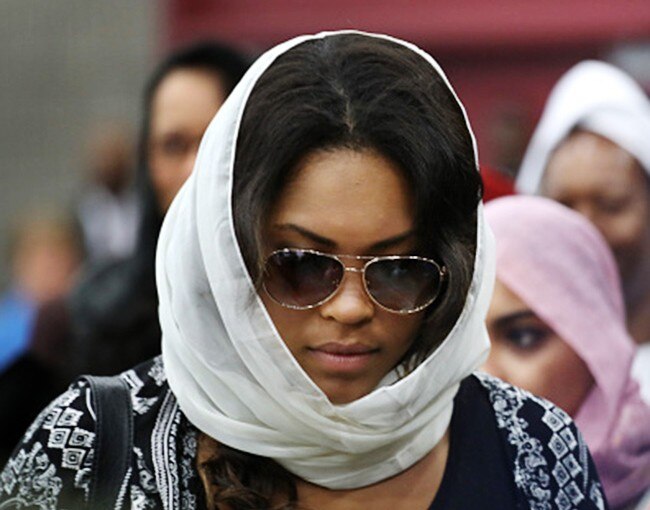 Muhammad Ali's daughter Hanna Ali attends his funeral at Louisville