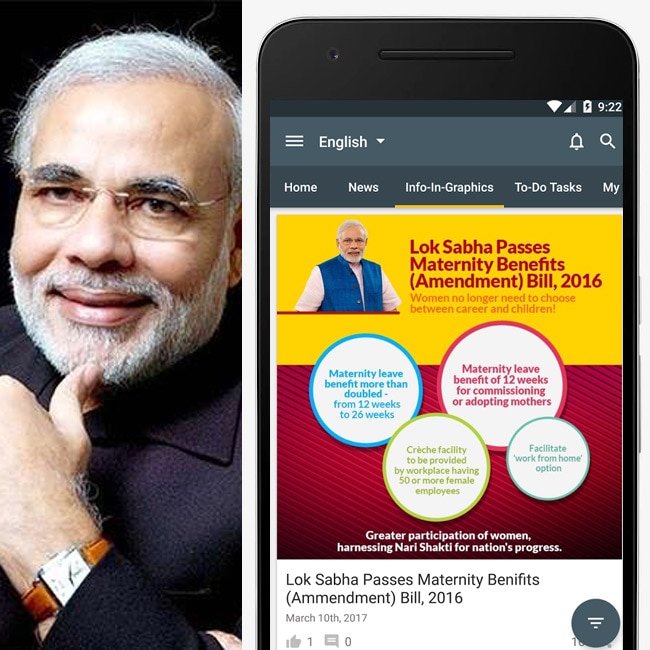 Narendra Modi launched his mobile app