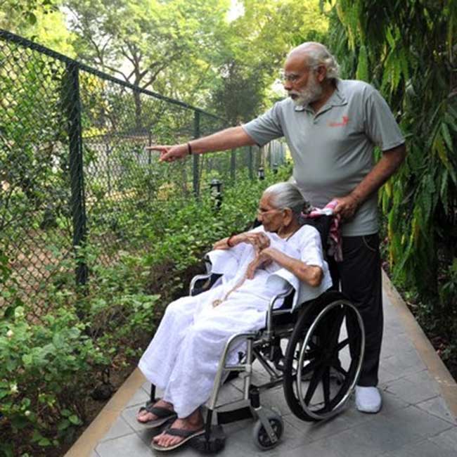Narendra Modi’s mother Heeraben Modi visits his official residence in ...