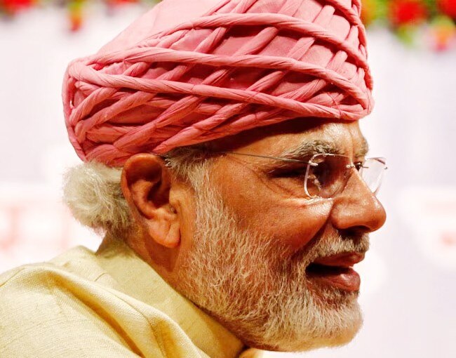 Narendra Modi sports another turban on his 63rd birthday