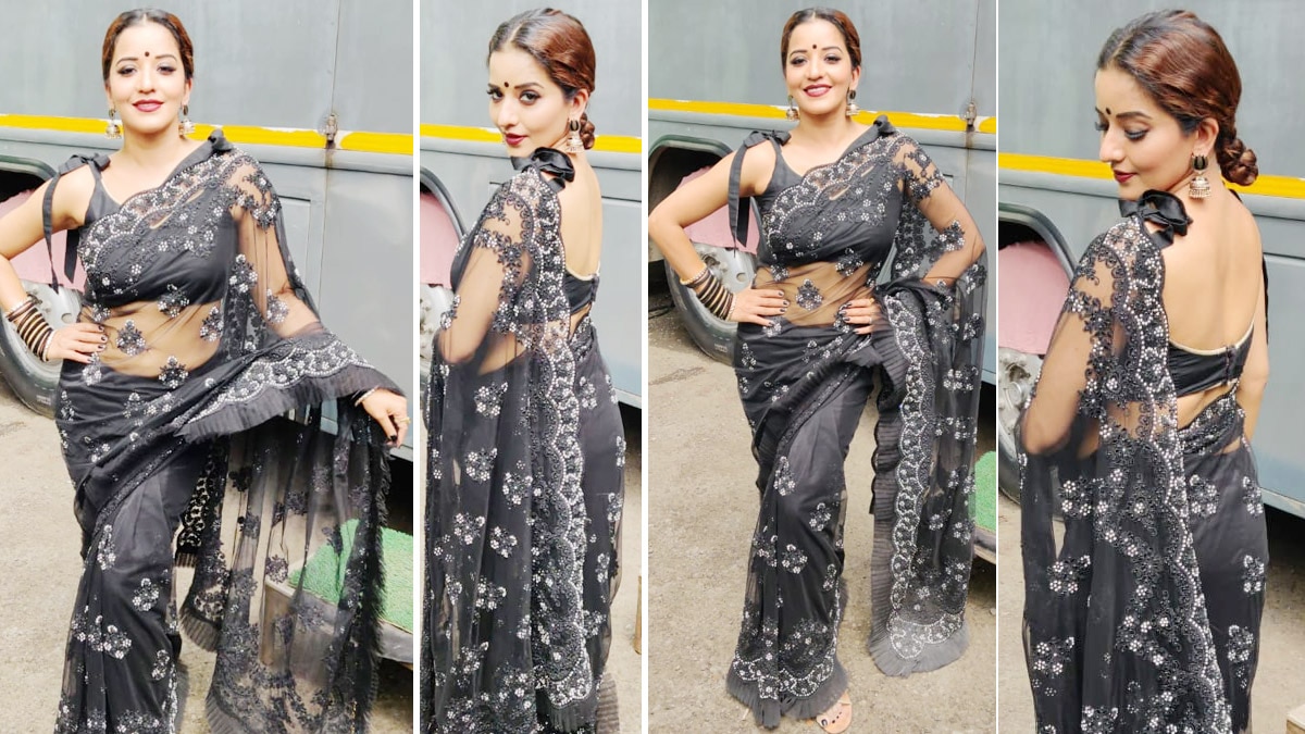 Nazar 3: Monalisa Looks Drops Dead Gorgeous in Sheer Black Saree| See Pics