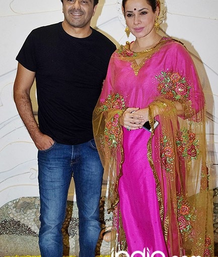 Neelam Kothari with husband Sameer Soni