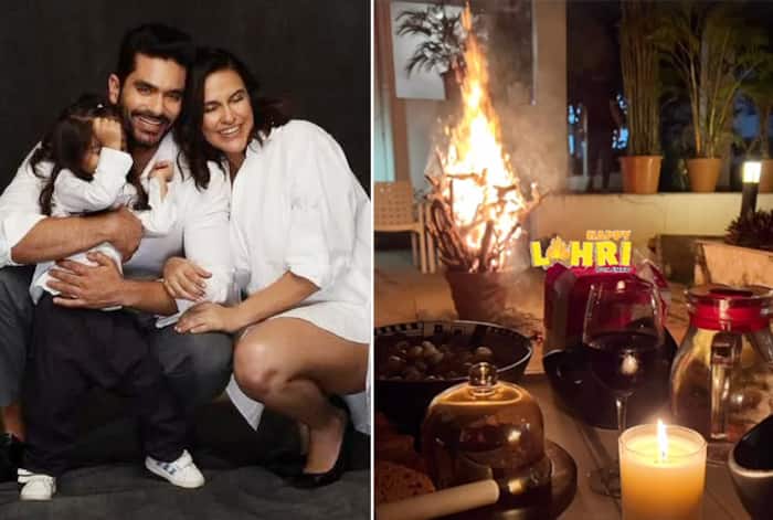 Neha Dhupia Angad Bedi celebrated their son’s first Lohri