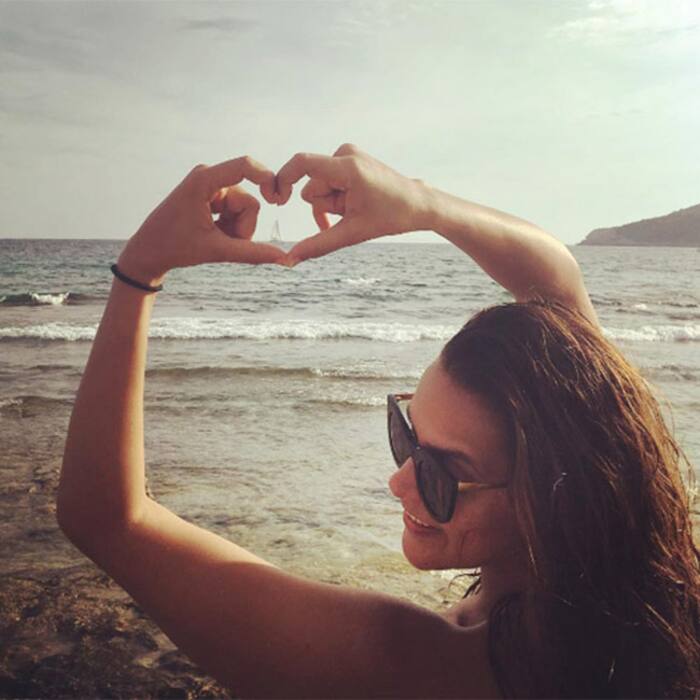 Neha Dhupia clicked on beach during her holidays in Ibiza