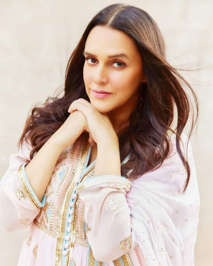 Neha Dhupia Makes us Fall in Love With Her Pink Anarkali Suit - See ...