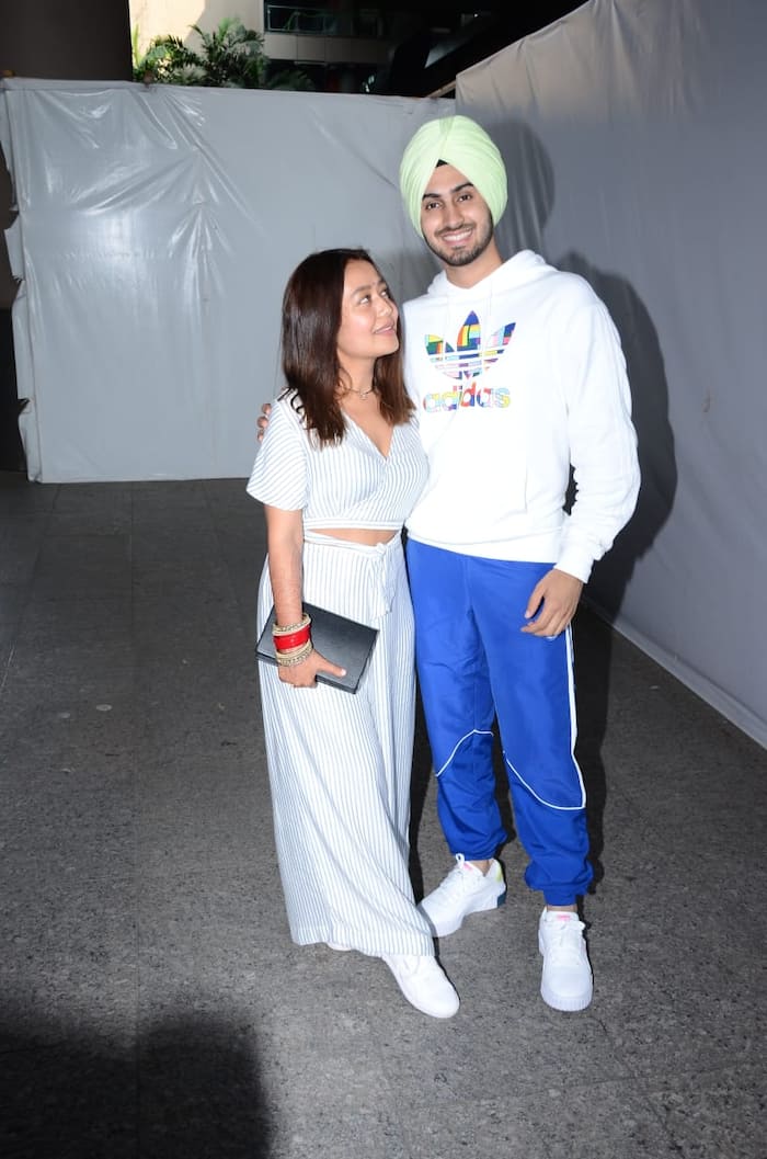 Shutterbugs captured Neha Kakkar and Rohanpreet’s hand in hand moments