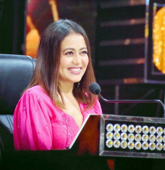 Neha Kakkar Looks Pretty In Pink As She Visits The Sets Of Sa Re Ga Ma