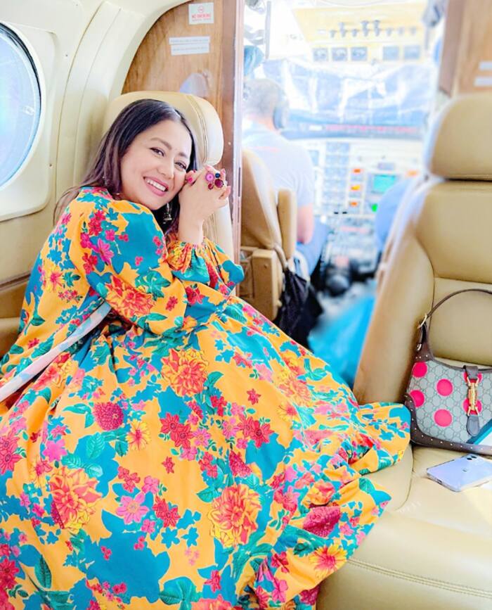 Neha Kakkar Drops Pretty Pictures in Floral Skirt, Husband Rohanpreet ...