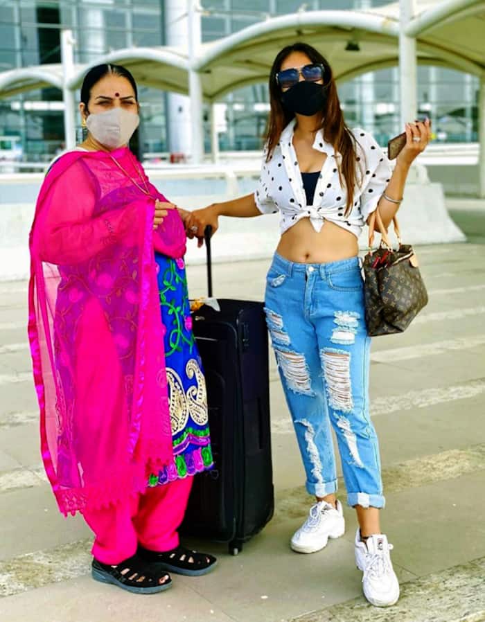 Neha Malik Poses With Her Mother