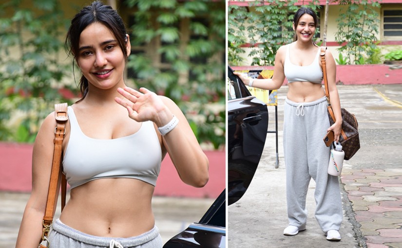 Neha Sharma Exudes Sultriness in Grey Bralette And Matching Pants - See Viral Photos