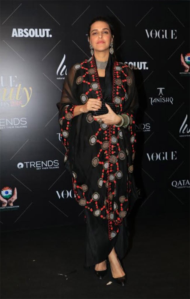 Neha Dhupia and Angad Bedi at Vogue Beauty Awards 2018