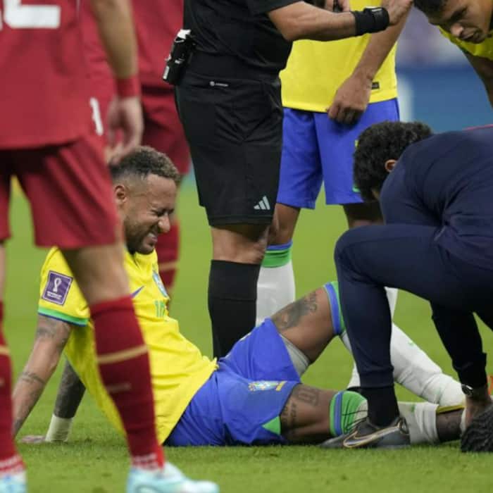 Brazil's Neymar Sat Crying On Bench After Right Ankle Injury In Opening ...