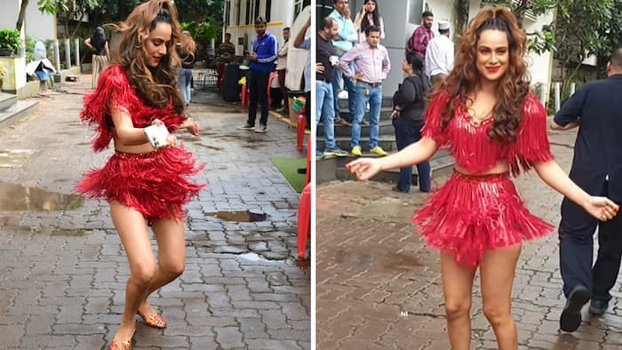 Nia Sharma Stuns in a Red Hot Fringe Skirt on Sets of Jhalak Dikhhla Jaa, Don't Miss Her Sexy ...