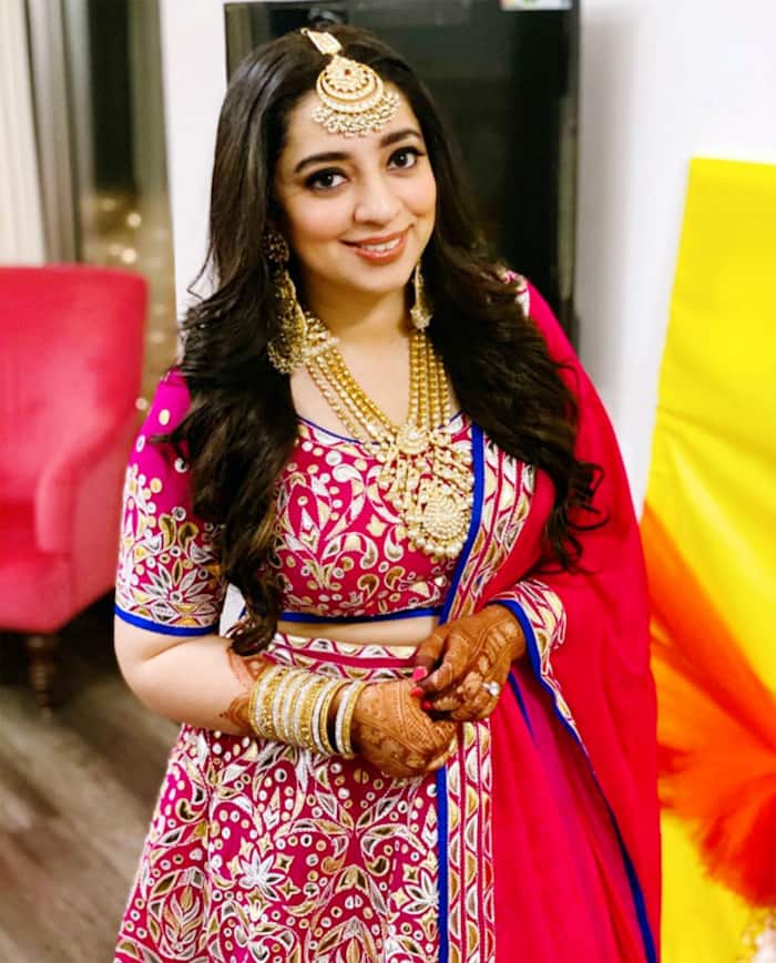 Nidhi Dutta wears an Abu Jani Sandeep Khosla lehenga