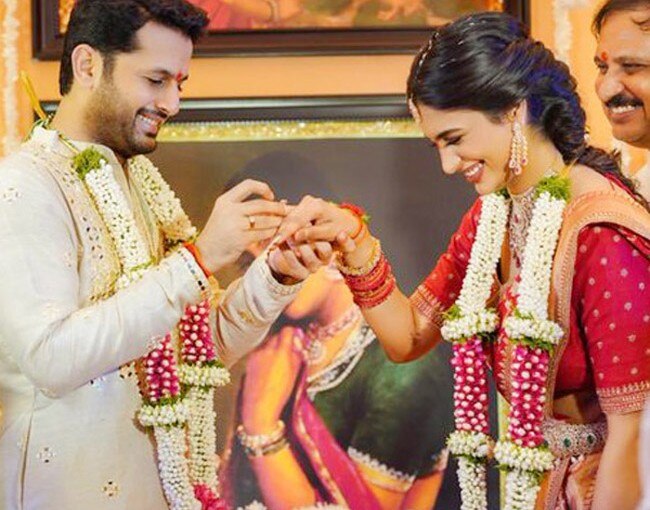 Nithiin Reddy Shalini Engagement Pics Are Beautiful