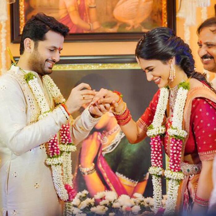 Nithiin Reddy Shalini Engagement Pics Are Beautiful