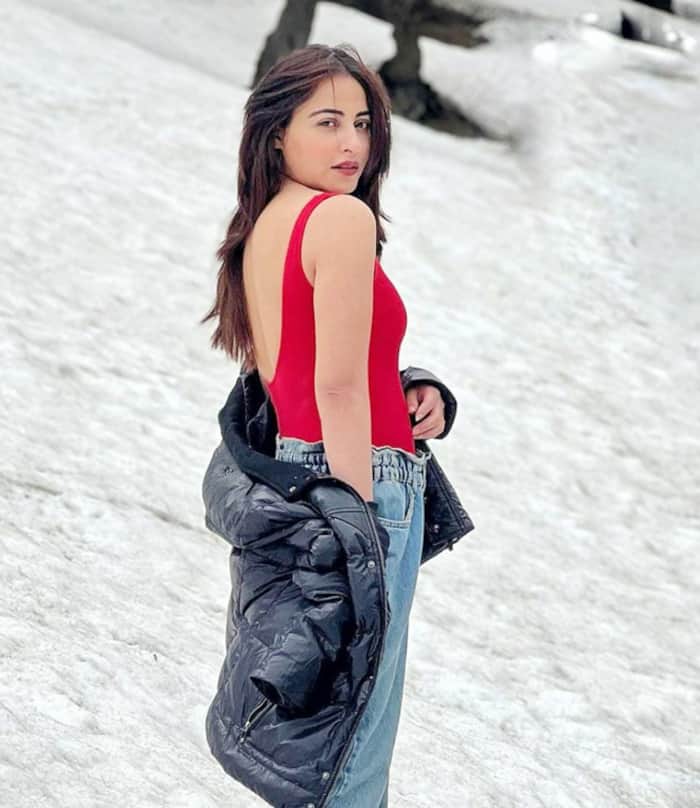 Niyati Fatnani Turns Up The Heat As She Poses in Kashmir’s Snow-Clad Mountains – See Pics