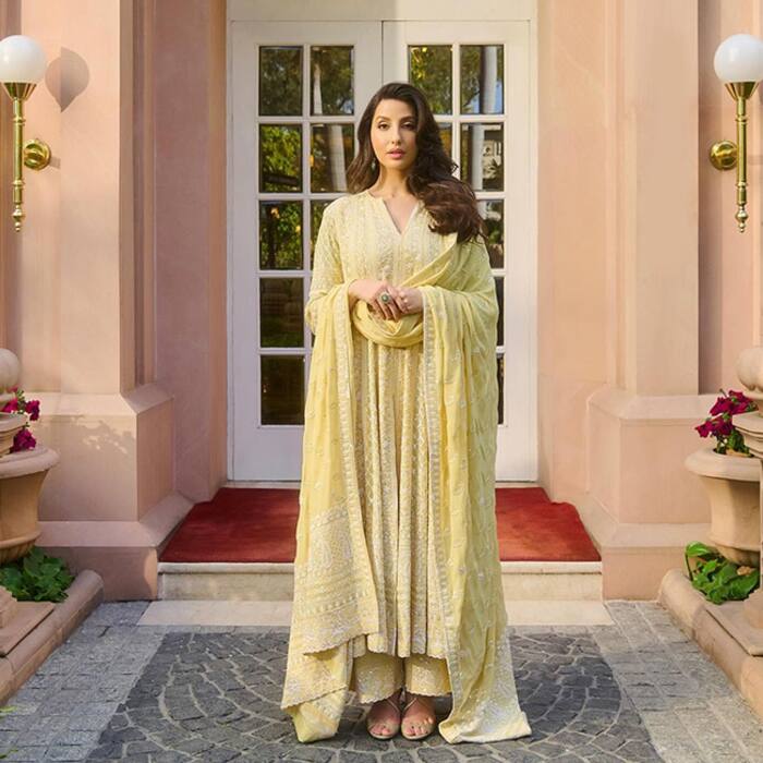 Nora Fatehi is a Sunshine Girl Wrapped in a Heavily Embroidered Suit ...