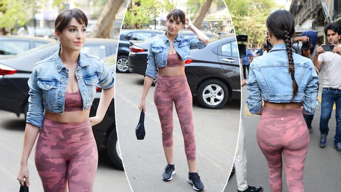 Nora Fatehi Rocks Fabulous Figure Sports Bra And Tights, Gears up For ...