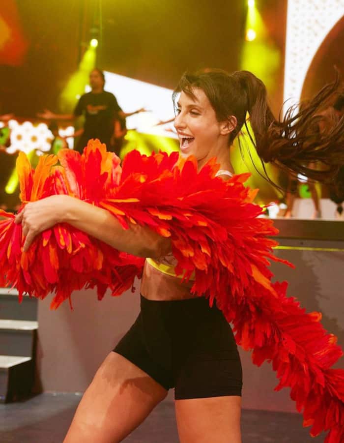 Nora Fatehi Sizzles in Bold Crop-Top And Black Shorts During Dance ...