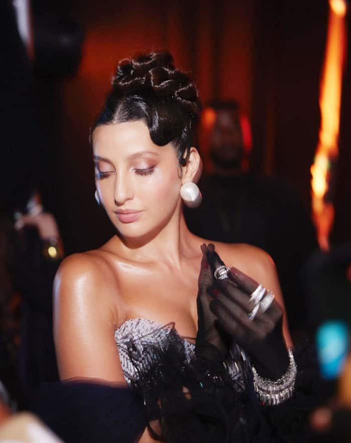 Nora Fatehi Jazzes Things up in a Giant Manish Malhotra Gown - See Pics ...