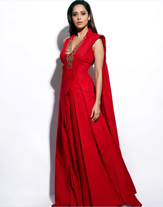 Nusharat Bharucha Will Make Your Jaws Drop in Red Gown