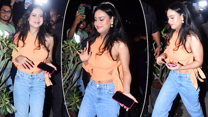 Nysa Devgan Moves Beyond Sexy Gowns With Plunging Necklines, Stuns in a Pretty Orange Top This ...