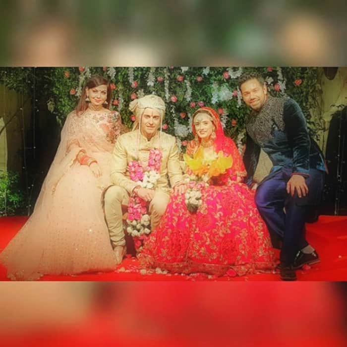 Inside pictures of actors Gautam Rode and Pankhuri Awasthy’s royal wedding