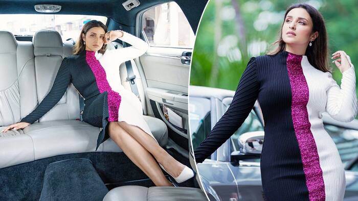 Parineeti Chopra Amps up the Hotness Quotient in Multicoloured Bodycon ...