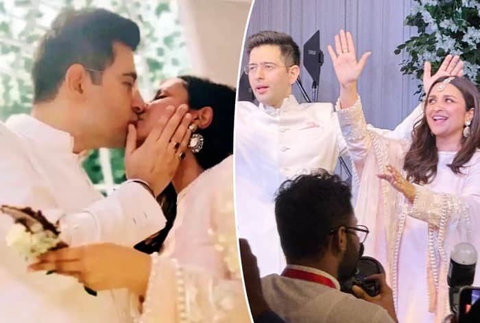 Parineeti Chopra-Raghav Chadha Set Major Couple Goals in Mushy Pics From Their Engagement | PHOTOS