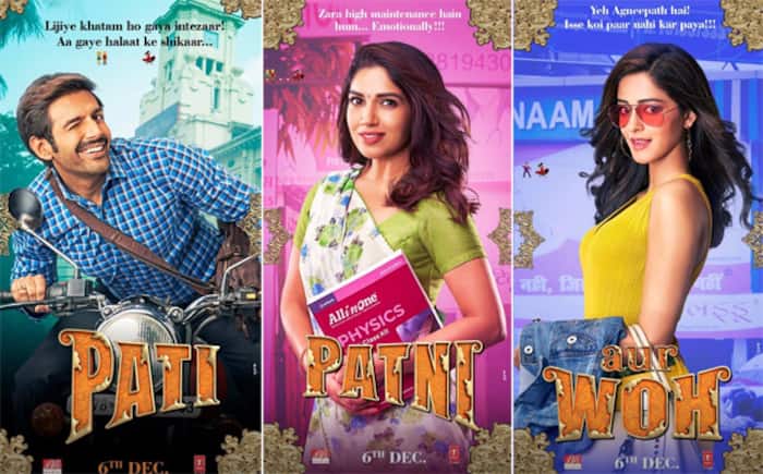 Pati, Patni Aur Woh Makers Introduce Character Posters, Kartik Aaryan Confused Between Ananya ...