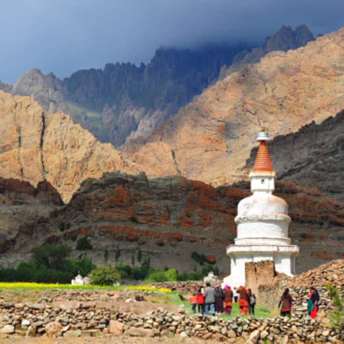 Monks dancing at Hemis monastery during Hemis Festival in Ladakh