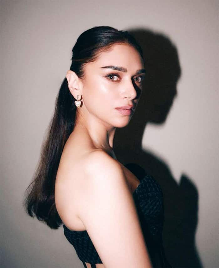Aditi Rao Hydari looks sizzling hot in sheer black off-shoulder bodycon ...