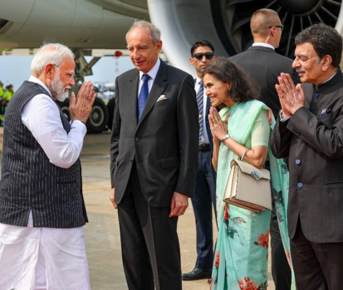 PM Modi Arrives In Poland To Ceremonial Welcome; Interacts With Indian Diaspora - SEE PICS