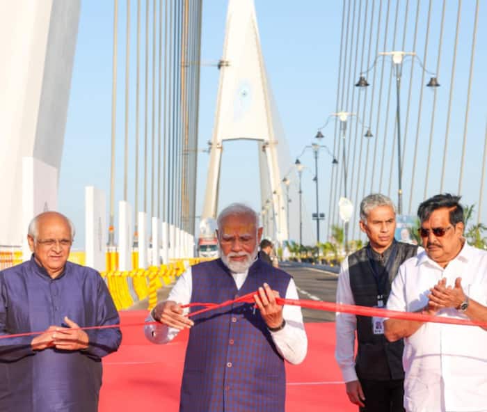 In Pics: PM Modi inaugurates Sudarshan Setu, India's Longest Cable ...