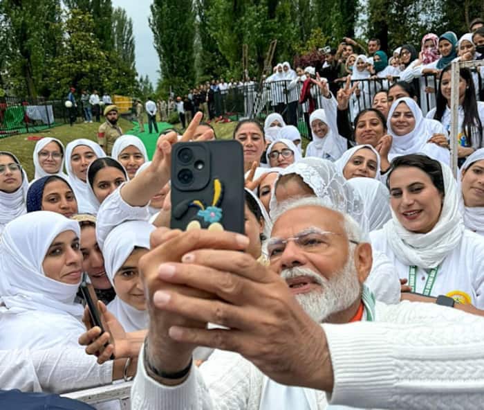 PM Modi Leads International Yoga Day 2024 In Kashmir's Srinagar - SEE PICS