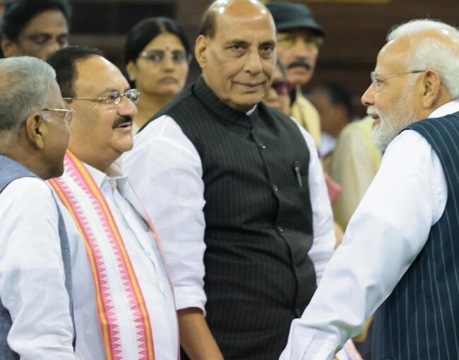 PM Modi With Top BJP Leaders