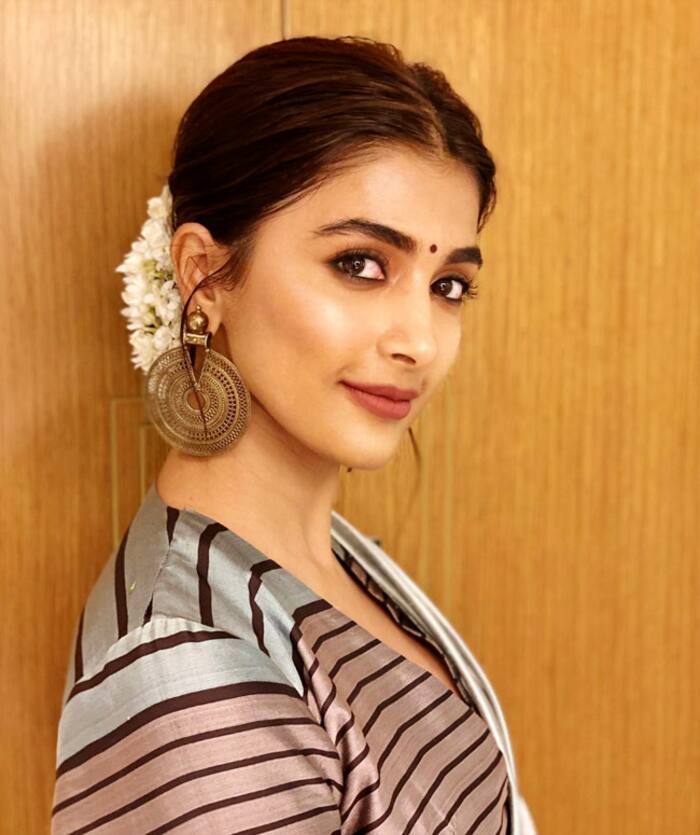 Pooja Hedge's saree look