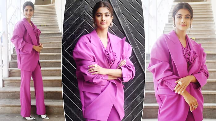 Pooja Hegde Goes All Lavender in a Floral Co-Ord Set, Check Her New ...