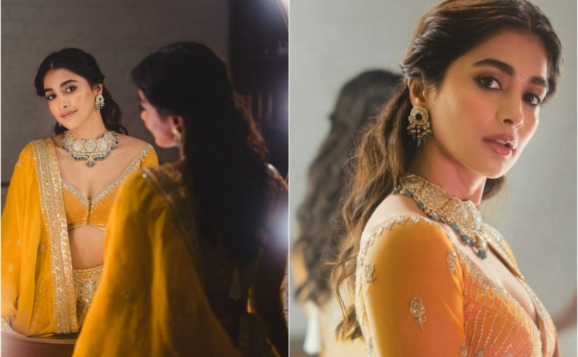 Pooja Hegde Dazzles Like a Sunshine in 'Imarti Lehenga' With Dori Work ...