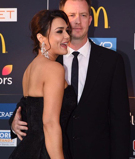 Preity Zinta with husband Gene Goodenough during IIFA 2017 main event