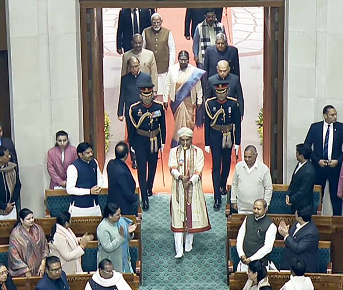 President Murmu Delivers First Speech In New Parliament - In PICS