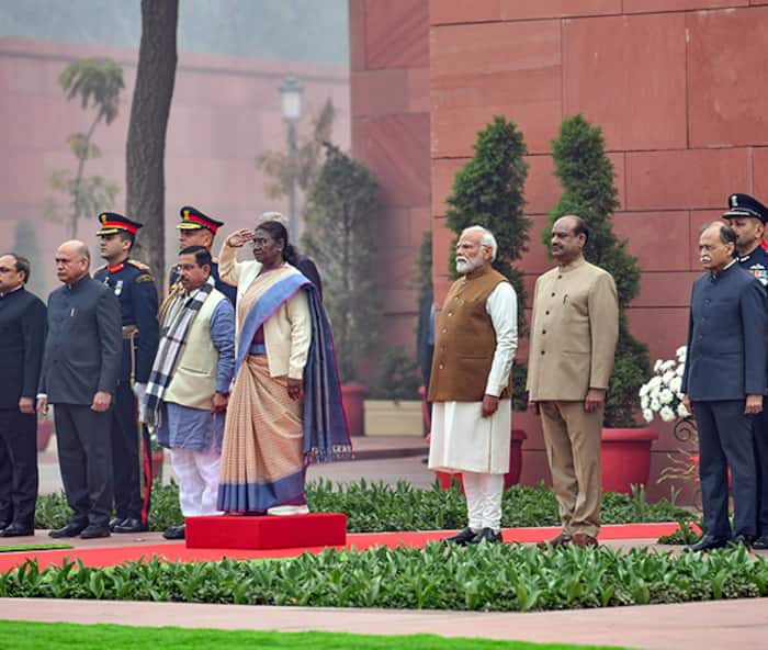 President Murmu Delivers First Speech In New Parliament - In PICS