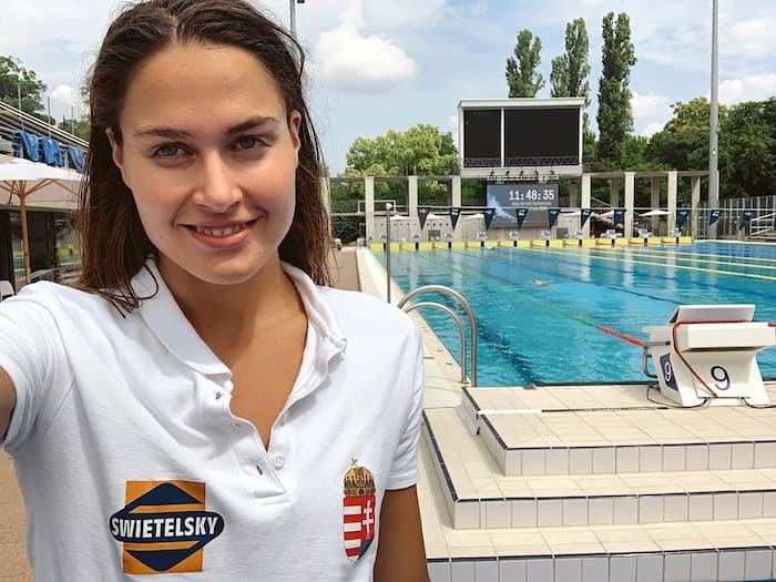 Zsuzsanna Chilling in The Pool