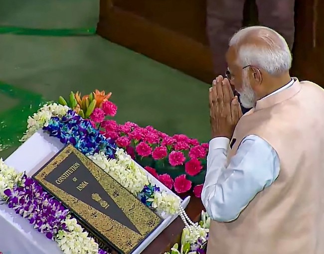 Prime Minister Modi attends meeting of NDA in Parliament