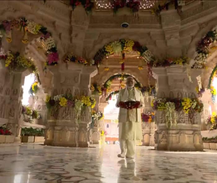 Prime Minister Narendra Modi At the Shri Ram Janmaboomi Temple in Ayodhya