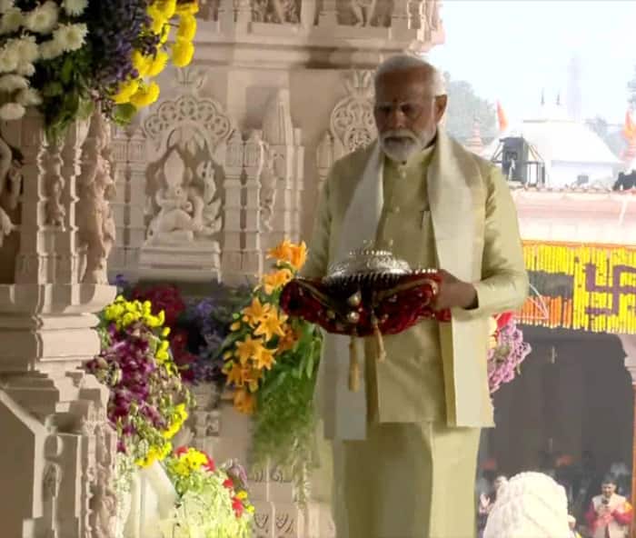 Prime Minister Narendra Modi At the Shri Ram Janmaboomi Temple in Ayodhya