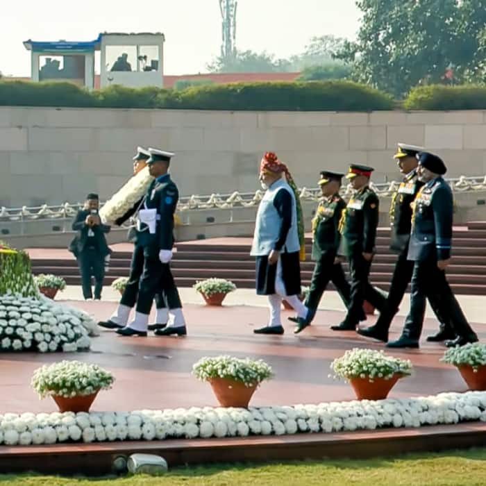 Prime Minister Narendra Modi attends the 77th Republic Day celebrations ...