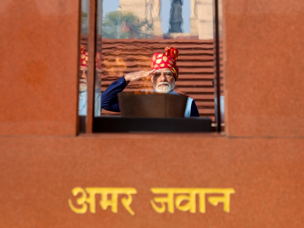 Prime Minister Narendra Modi attends the 77th Republic Day celebrations ...